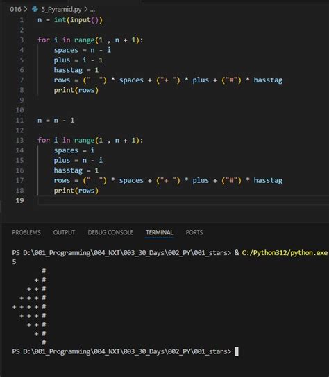 🚀 Day 16 Of Python Pattern Practice Today I Created A Diamond Shape