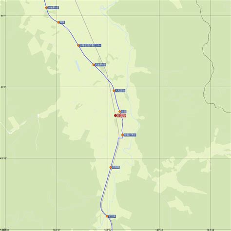 安国駅周辺のバス路線図JR北海道