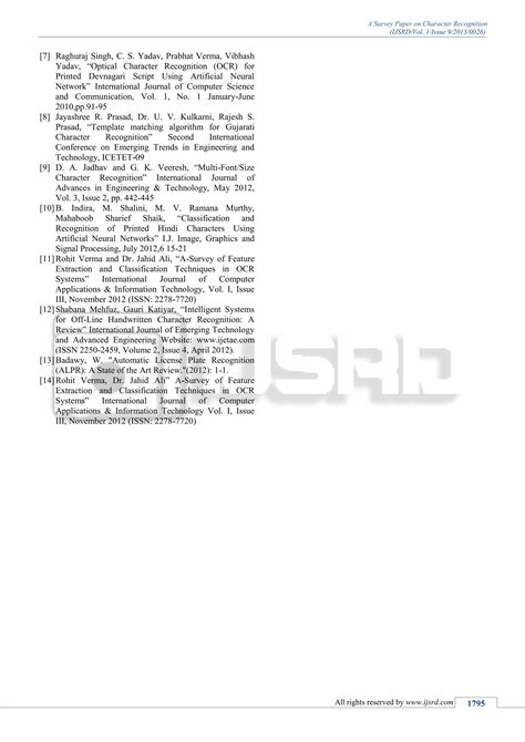 A Survey Paper On Character Recognition Pdf
