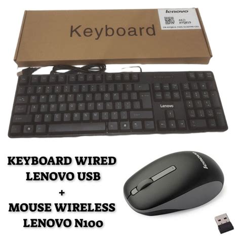 Jual Paket Keyboard Lenovo Mouse Wireless Lenovo N Usb Shopee Indonesia