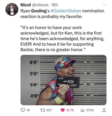 Ryan Goslings Reaction To His Golden Globe Nomination Rfauxmoi