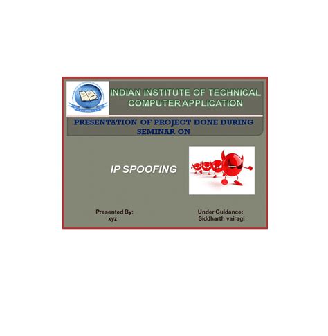 IP Spoofing Seminar Report With PPT Copy Digital Education Martcost Com
