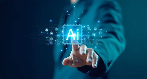 Businessman Control Smart Ai Technology Big Data System Cyberspace