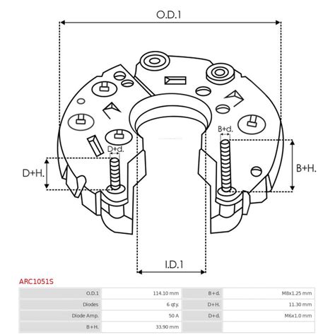 Rectifier Alternator As Pl Arc1051s
