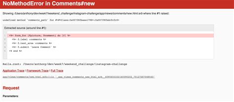 Undefined Method `commentspath For