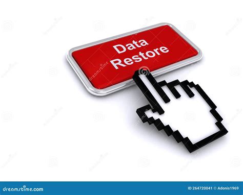 Data Restore Button On White Stock Illustration Illustration Of