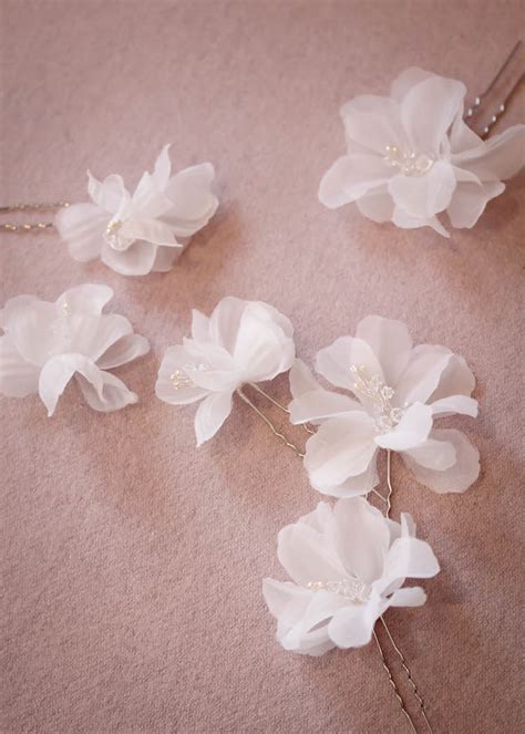 FEMININE FLUTTER Spring Inspired Wedding Hair Flowers With Crystals