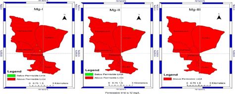 Spatio Temporal Variation Of Magnesium August 2019march 2020 In The