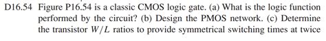 Figure P1654 Is A Classic Cmos Logic Gate A What Is The Logic Func