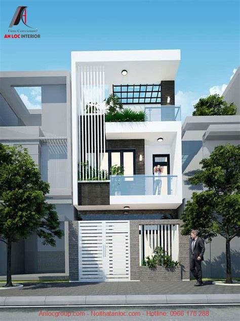 Tư vấn thiết kế nhà ống m tầng hiện đại sang trọng An Lộc