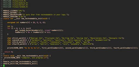A Kernel Module That Puts Star Trek Technobabble In Your Message Buffer