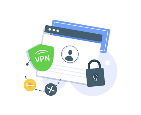 Premium Vector Vpn Service To Protect His Personal Dataprivacy Protection Concept