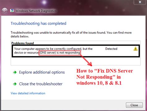 4 Quick Fixes DNS Server Not Responding In Windows 10 8 8 1