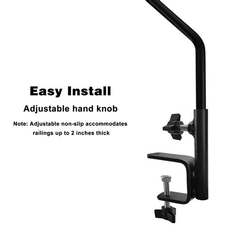 Mixxidea 2 Packs Heavy Duty Deck Rail Pole Deck Hook