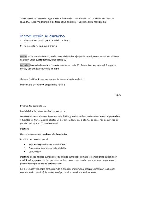 Apuntes Segundo Parcial Derecho Temas Parcial Derecho Y Garantías Al