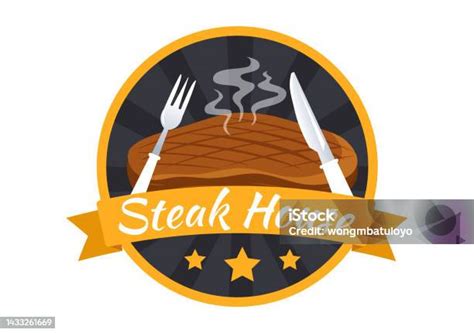 육즙이 많은 맛있는 스테이크 샐러드와 토마토와 함께 구운 고기의 스테이크 하우스 플랫 만화 손으로 그린 템플릿 일러스트 레이