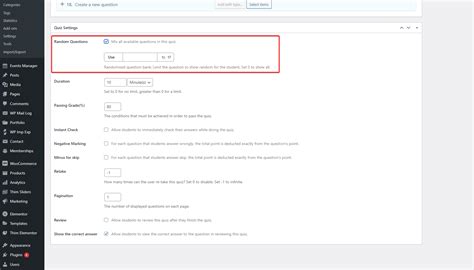 Create A Quiz With Random Questions Random Quiz Add On For LearnPress