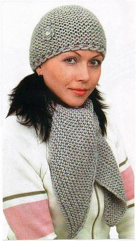 Комплект Очарование — шапка и шарф спицами Вязание Шапок Модные и