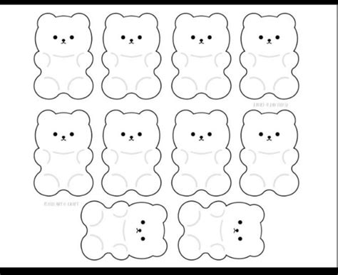 Вот вам шаблоны💋 Manualidades Económicas Gummy Bear Manualidades