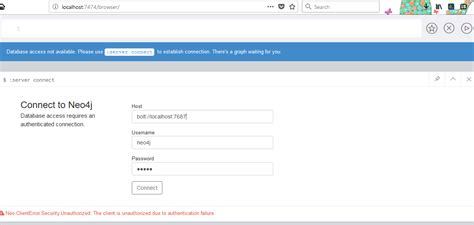 Data Modeling Connecting To Neo4j Browser Through Firefox Stack