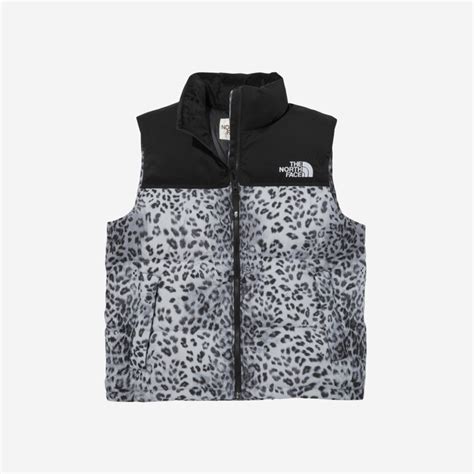 노스페이스 화이트 라벨 노벨티 눕시 다운 베스트 프린트 실버 The North Face Kream