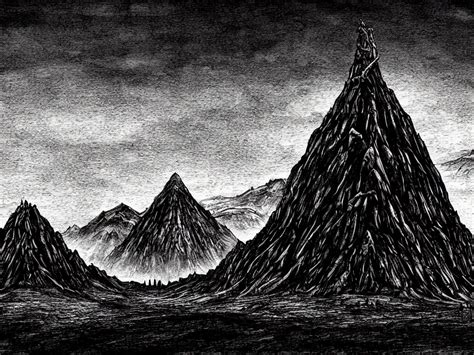 Tolkien Lord Of The Rings Landscape Mount Doom Mordor Stable Diffusion