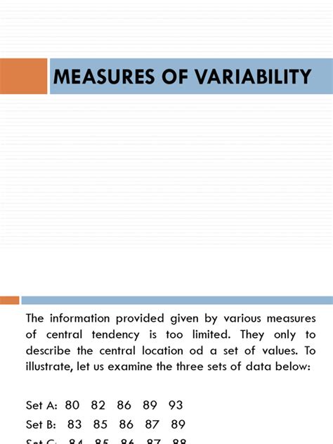 Chapter 5 Measures Of Variability Pdf Probability Theory
