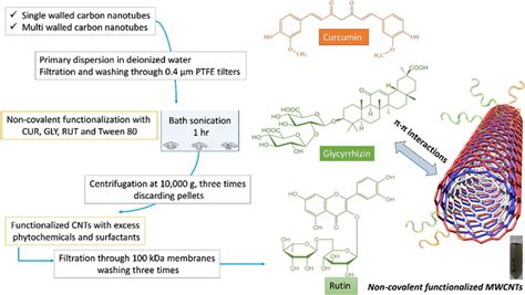 The Synthesis Route For Non Covalent Functionalization Of Cnts