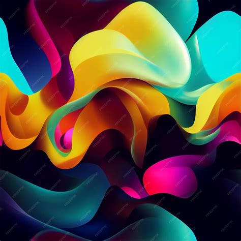 Premium Photo Colorful Abstract Shapes Background Wallpaper Psychedelic