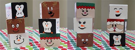 diy rotating christmas character block holiday decor