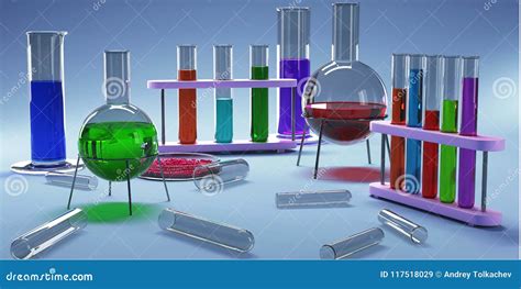 Creative Lab Equipment Backdrop Stock Illustration Illustration Of