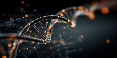 Dna Molecule Science Technology And Genetic Research In Futuristic Digital Laboratory Stock