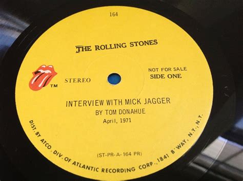 Original 1971 Interview Lp The Rolling Stones Interview