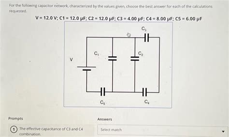 Solved For The Following Capacitor Network Characterized By