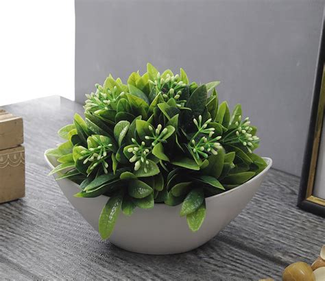 Buy Artificial Plant With Green Pink Leaves At 62 Off Online Wooden