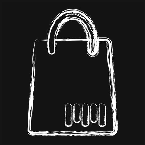 Icon Bag Barcode Barcode And Qr Code Elements Icons In Chalk Style