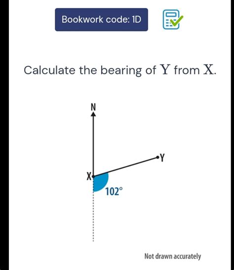 Bookwork Code 1D Calculate The Bearing Of Y StudyX