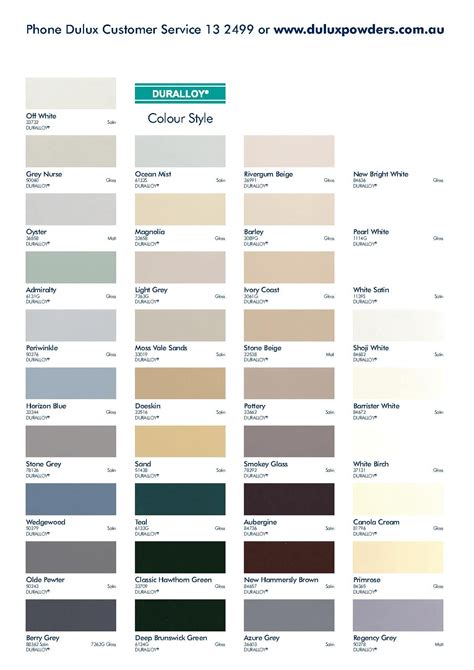 Dulux Colour Chart Dulux Colour Chart Paint Color Chart Dulux Colour