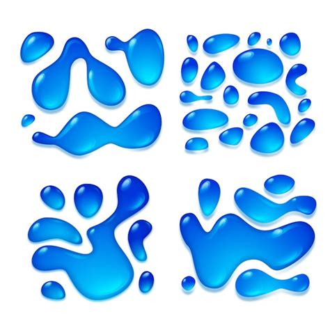 Premium Vector Realistic Water Drops Collection Illustration