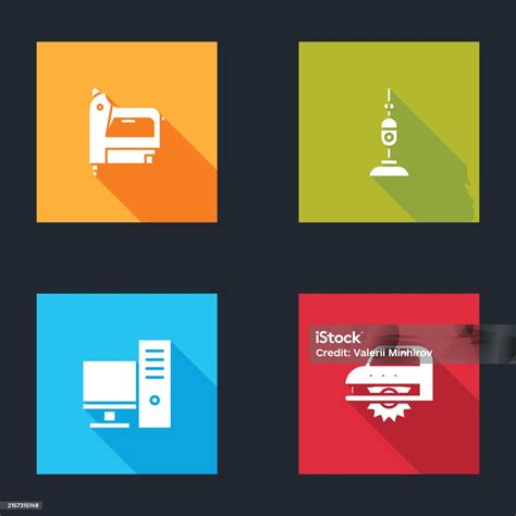 전기 건설 스테이플러 진공 청소기 컴퓨터 모니터 및 원형 톱 아이콘을 설정합니다 벡터 Rotary International에 대한 스톡 벡터 아트 및 기타 이미지