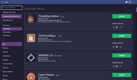 Addons Consider Filter By What They Provide · Issue 86 · Stremio