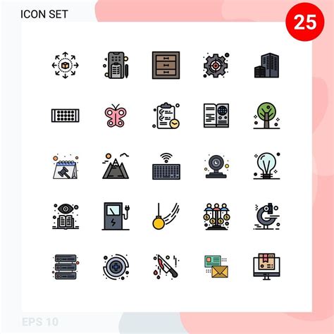25 Filled Line Flat Color Concept For Websites Mobile And Apps
