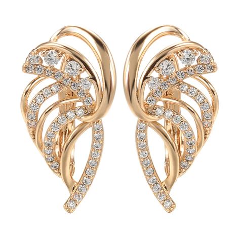Solid 14k Gold Jewelry Earring Women Fine Aros Mujer Oreja Earrings For