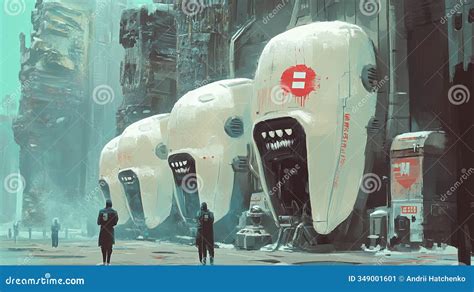 A Depiction Of Robots Or Ai In Action Ai Visual Royalty Free Stock