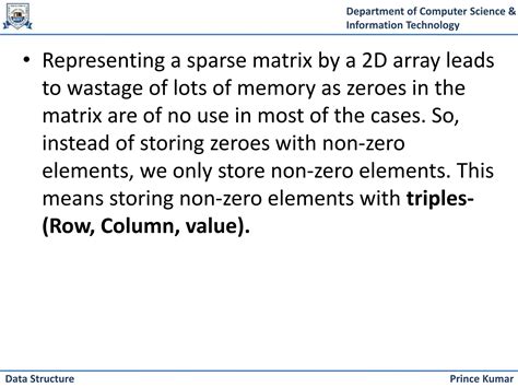 Data Structurearrayandsparse Matrixpptx Data Structurearrayandsparse Matrixpptx