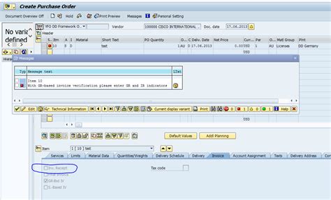 With Gr Based Invoice Verification Please Enter Gr Sap Community