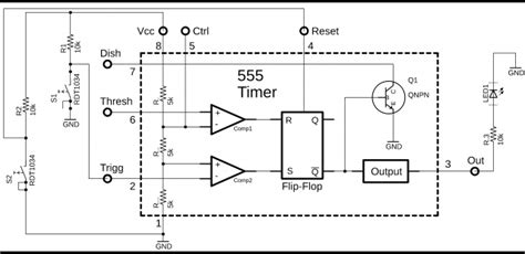 555 Timer Ic Based Projects Circuit Diagram And Datasheet