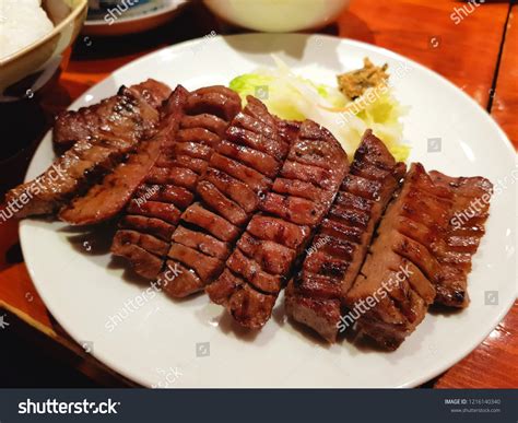 Grilled Japanese Beef Tongue Sendai Stock Photo 1216140340 Shutterstock