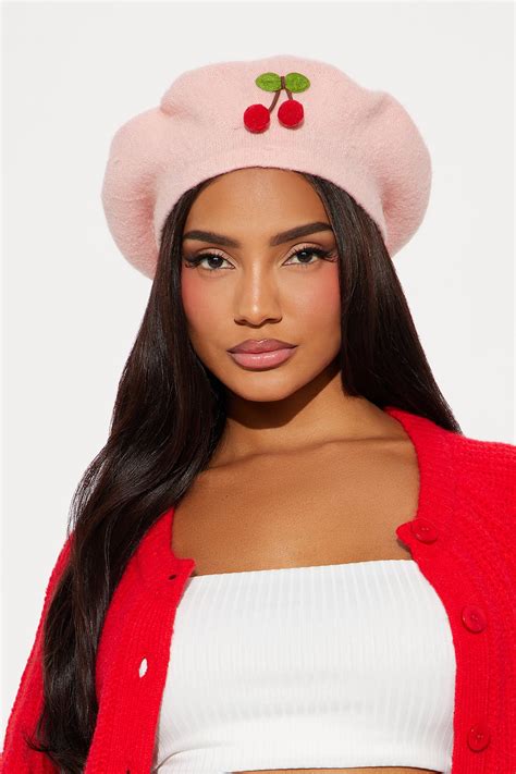 Sweet Cherry Girl Beret Pink Fashion Nova