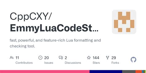GitHub CppCXY EmmyLuaCodeStyle Fast Powerful And Feature Rich Lua